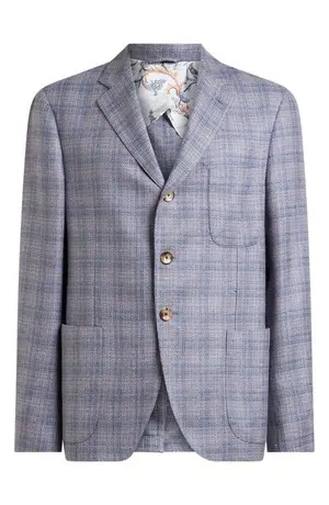 Etro Plaid Silk And Wool Sport Coat