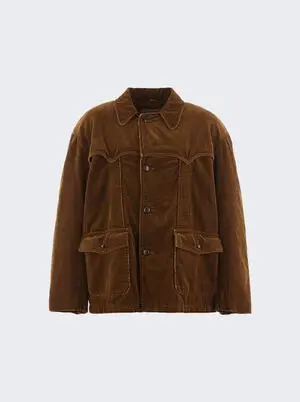 SAINT MXXXXXX Corduroy Boa Jacket - Brown