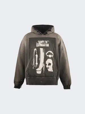 SAINT MXXXXXX Saint Celebration Washed Hoodie - Black