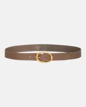 TWP Wide Leather Belt - Mink