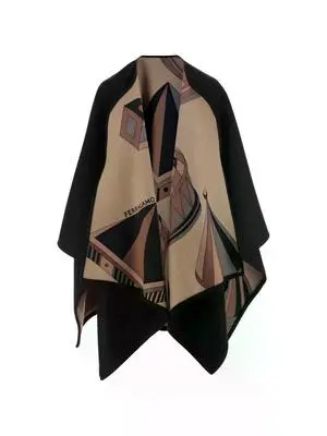 FERRAGAMO Reversible Geometric Cape