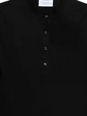 TOKYO JAMES Button-up T-shirt - Black