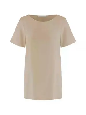 ALLUDE Side Slits Silk T-shirt
