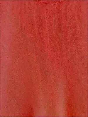 ALLUDE V-neck Ribbed Sweater - Red