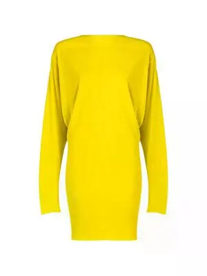 Jacquemus Long-sleeved Cutout Mini Dress - Yellow