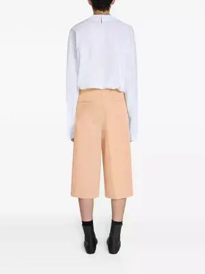 Dries Van Noten Belted Cotton Poplin Shorts - Orange