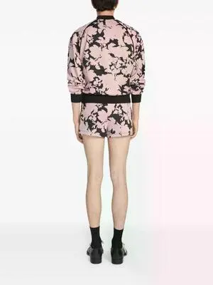 Dries Van Noten Floral-print Ribbed Jacquard Shorts - Pink