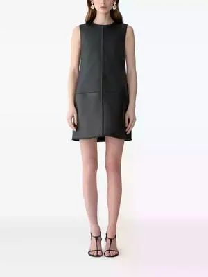 Carolina Herrera Sleeveless Leather Mini Dress