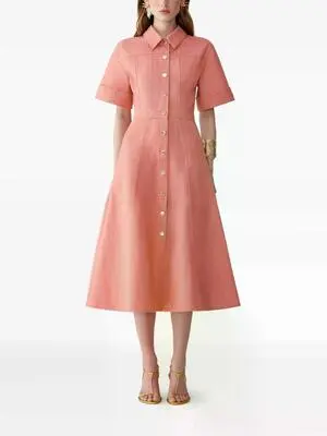Carolina Herrera Denim Button-front Midi Dress