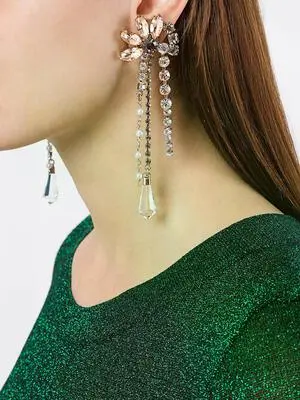 MSGM Drop Chain Earrings