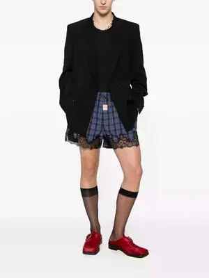 Martine Rose Checked Lace Shorts