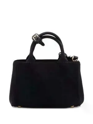 Prada Logo Jardiniere Canvas Mini Tote Bag
