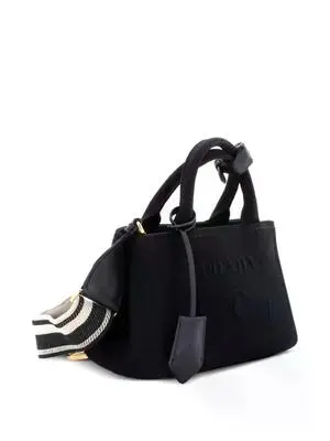 Prada Logo Jardiniere Canvas Mini Tote Bag
