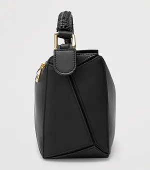 Loewe Small Leather Woven Top-handle Bag