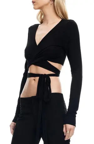 Lioness Boundless Long Sleeve Wrap Crop Top