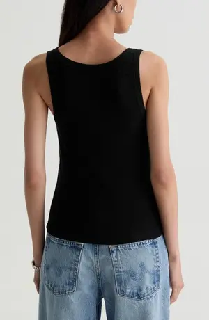 Ag Ashley Scoop Neck Tank - Super Black