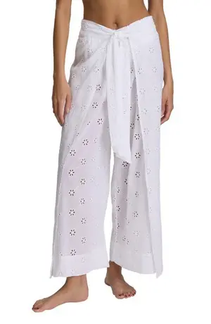 Polo Ralph Lauren Eyelet Wrap Cover-up Pants - White