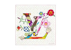 LOUIS VUITTON X Takashi Murakami Monogram Superflat Square 90 - White