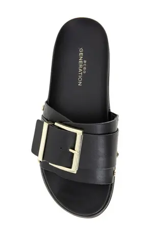 Bcbgmaxazria Bonas Buckle Slide Sandal - Black