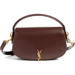 Saint Laurent Voltaire Leather Crossbody Bag - Raisin