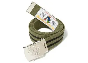 HUMAN MADE Striped Web Belt - Olive Drab