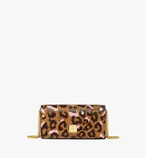 Mcm Aren Chain Bag In Leopard Visetos