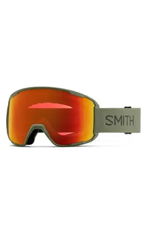 SMITH Preview ChromaPop™ Shield Snow Goggles Fatigue Green/chromapop Red