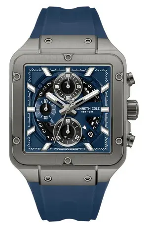 KENNETH COLE Arlington Automatic Chronograph Watch - Blue
