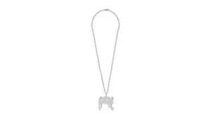 REVENGE Chrome Arch Logo Double Layer Chain Necklace - Stainless Steel