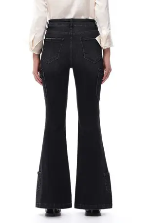 BAYEAS High-waist Flare Cargo Jeans
