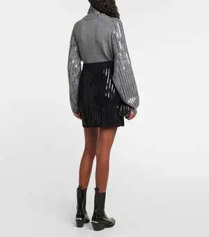 Dorothee Schumacher Sequined Wool And Cashmere-blend Miniskirt