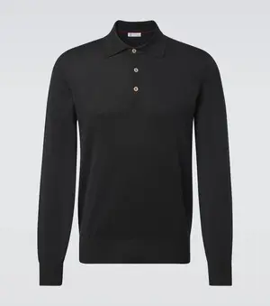 Brunello Cucinelli Cotton Polo Sweater - Black