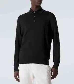 Brunello Cucinelli Cotton Polo Sweater - Black