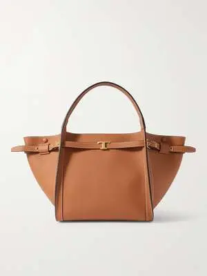 TOD'S Textured-leather Tote - Tan