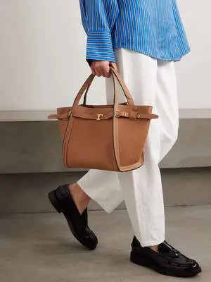 TOD'S Textured-leather Tote - Tan