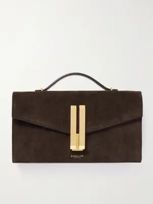 DEMELLIER The Vancouver Leather Clutch - Brown