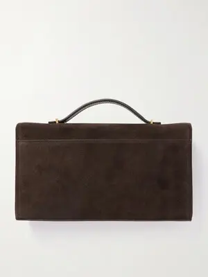 DEMELLIER The Vancouver Leather Clutch - Brown