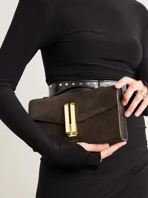 DEMELLIER The Vancouver Leather Clutch - Brown