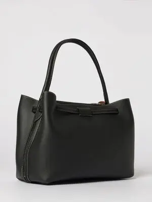 TOD'S Leather Handbag With Gold Tone Hardware - Black