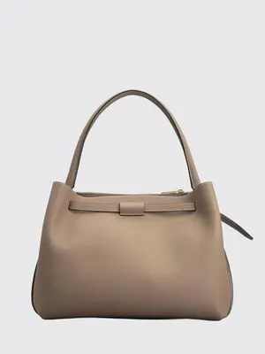 TOD'S Leather Handbag With Gold Tone Hardware - Cocoa