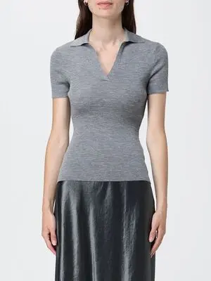 Max Mara Max Mara Ribbed Polo Shirt Dust