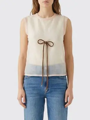 Simone Rocha Sheer Top With Bow Detail - Pink