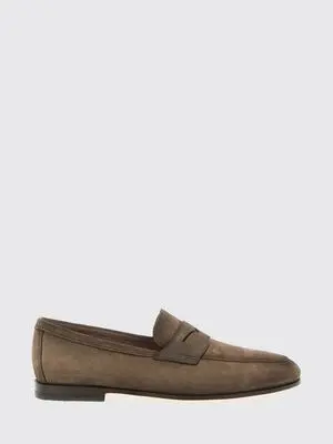 Santoni Suede Loafers - Mud