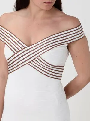 Elisabetta Franchi Off-the-shoulder Maxi Dress - White