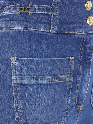 Elisabetta Franchi High Rise Flare Jeans - Blue