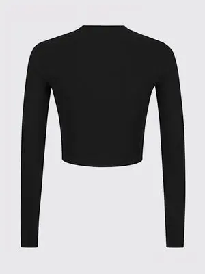 JIL SANDER Cropped Long Sleeve Top - Black