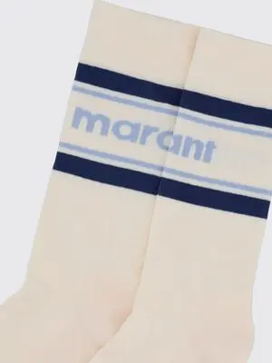 Isabel Marant Étoile Ribbed Crew Socks With Logo Detail