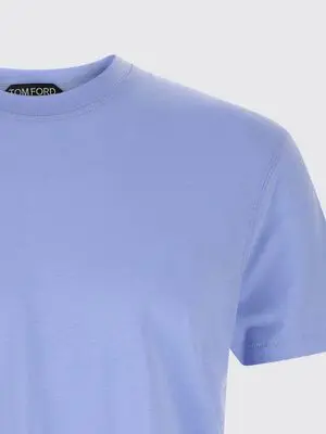 TOM FORD Crewneck Lyocell And Cotton Blend T-shirt - Blue 1