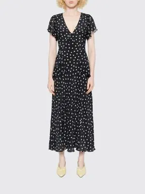 Rixo Polka Dot Midi Dress