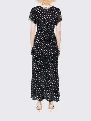 Rixo Polka Dot Midi Dress